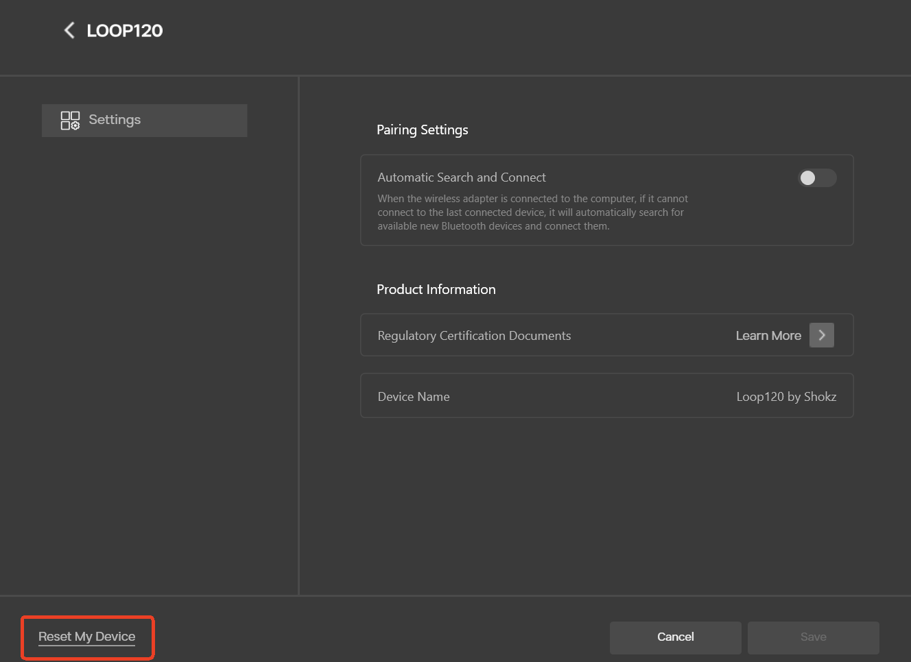 How to reset the dongle?