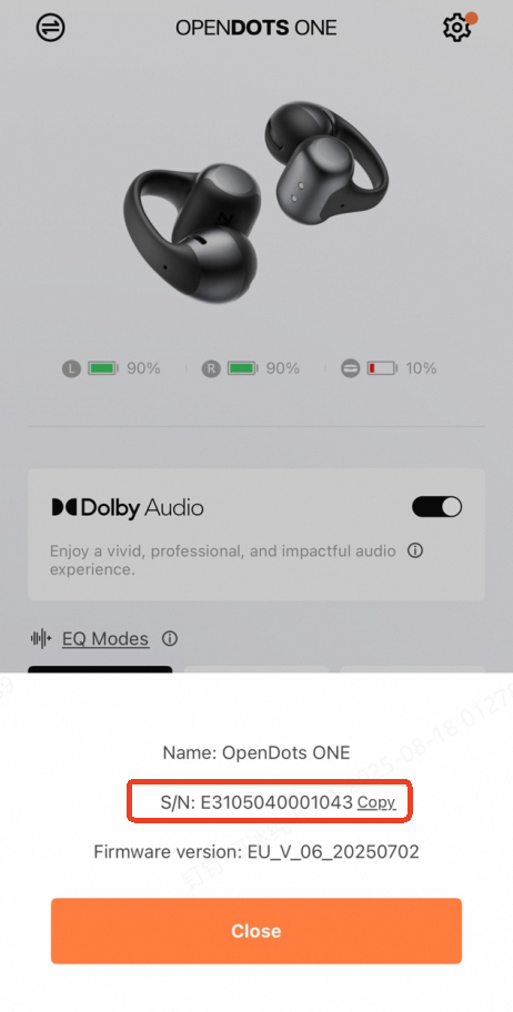 How to find the serial number of your Shokz headphones?