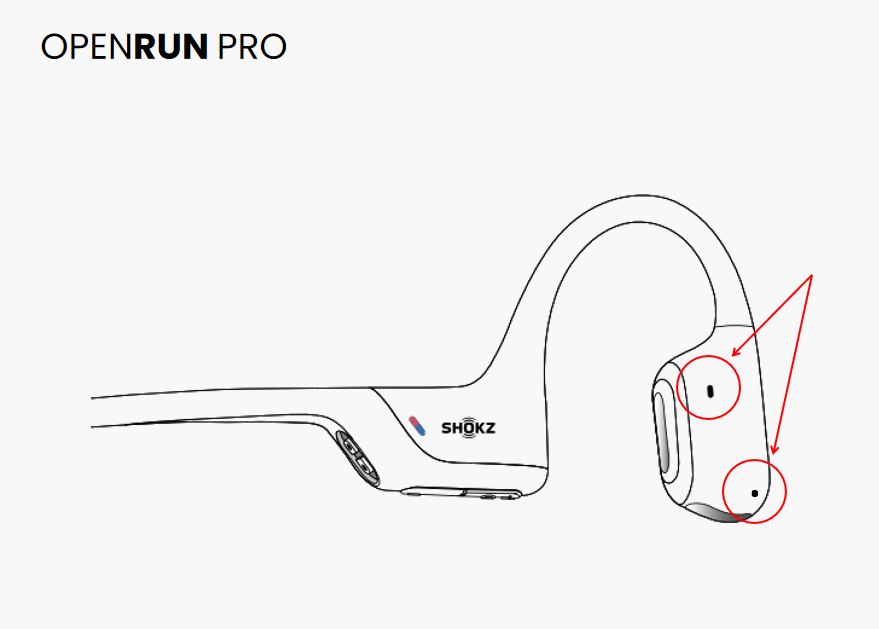 How to locate the microphone on Shokz headphones?