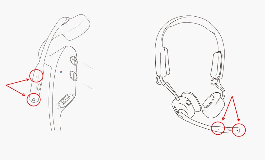How to locate the microphone on Shokz headphones?
