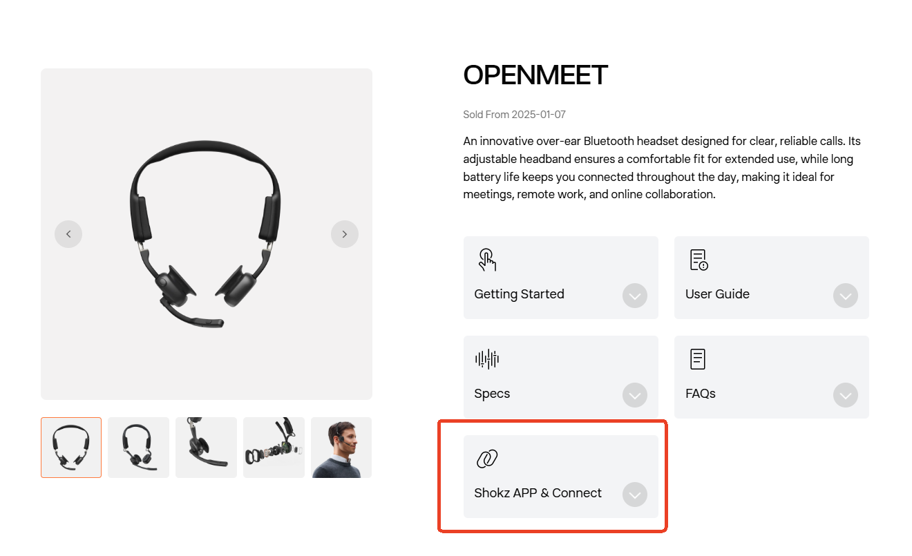 Shokz Connect: supported models, regions, and download guide